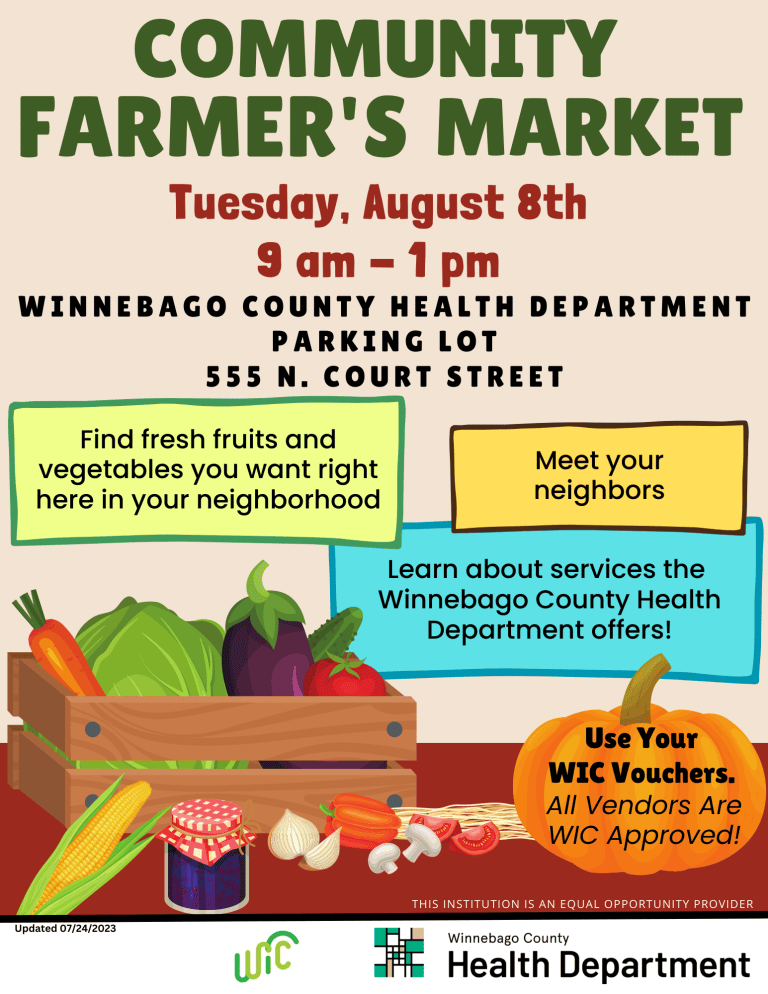 Community Farmer's Market AT WCHD | WCHD noindex, follow