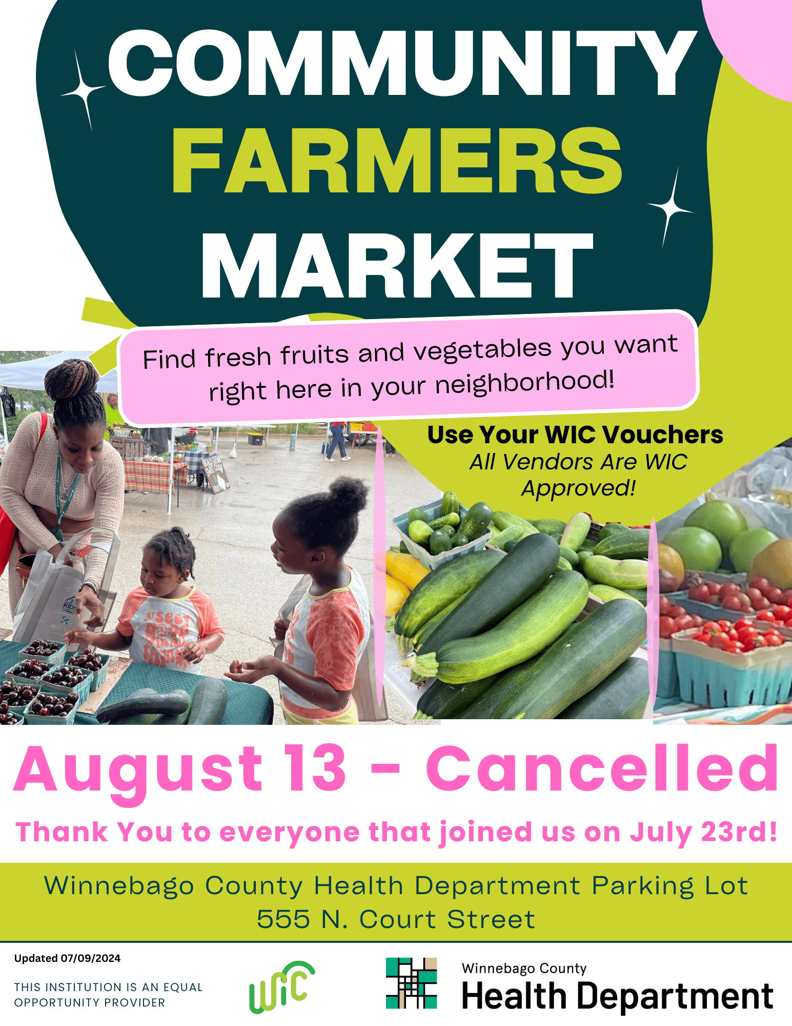 archived - Community Farmers Market 2024 Archives | WCHD
